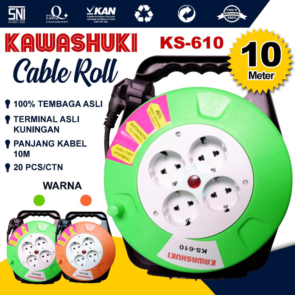 Jual STOP KONTAK BULAT KAWASHUKI KABEL ROLL METEREAN | Shopee Indonesia