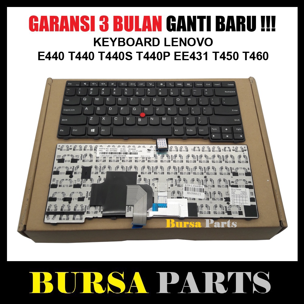 Jual Keyboard Lenovo Thinkpad E440 E431 L440 T431S T440 T440P Black 6 ...