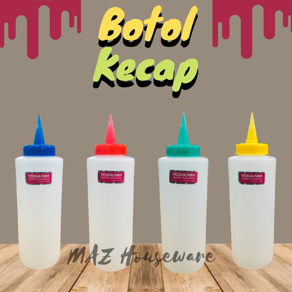 Jual Botol Kecap Yoshikawa S 400ml, M 500ml, L 700ml Made In Indonesia ...