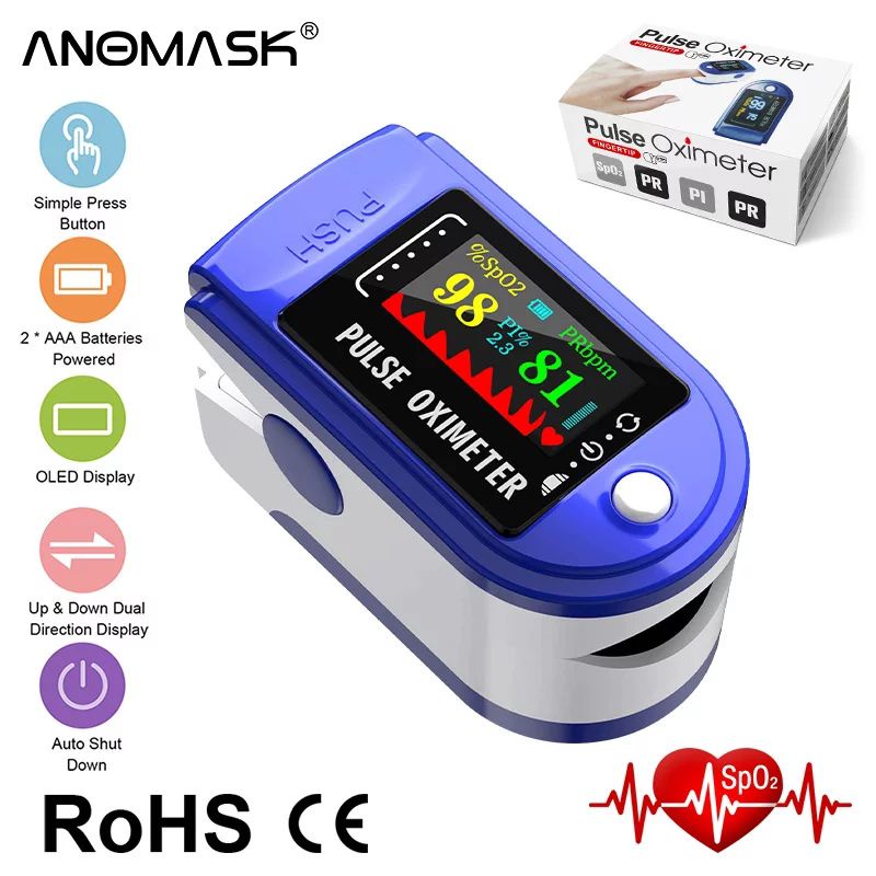 Jual alat ukur detak jantung kadar oksigen darah SPO2 heart rate-finger ...