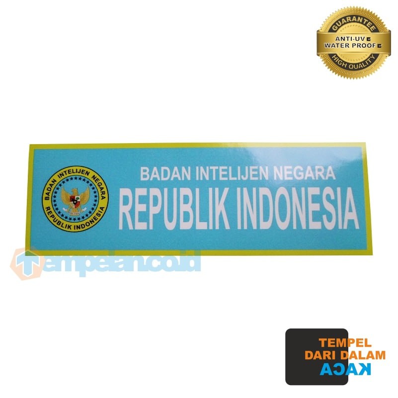 Jual STIKER BADAN INTELIJEN NEGARA BIN (TEMPEL DALAM KACA) | Shopee ...