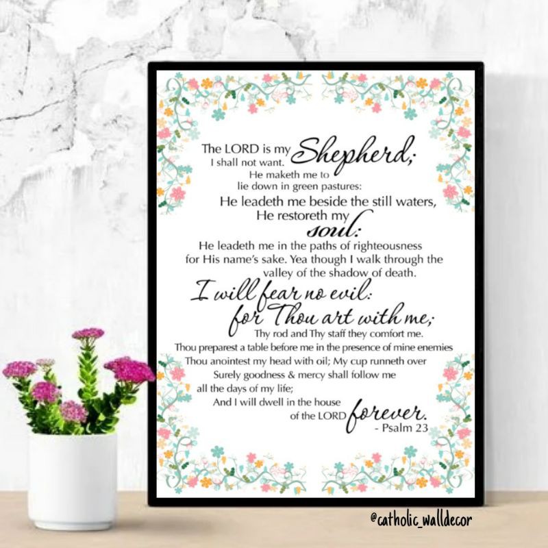 Jual Hiasan dinding poster rohani Kristen Katolik kutipan ayat KS ...