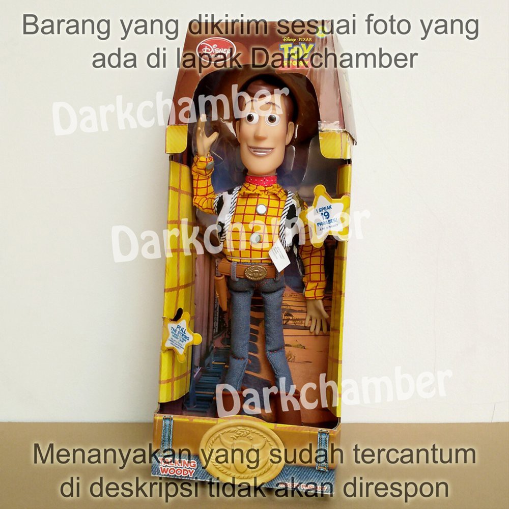 Jual Boneka Figure Talking Woody Toy Story - Original Disney Store ...