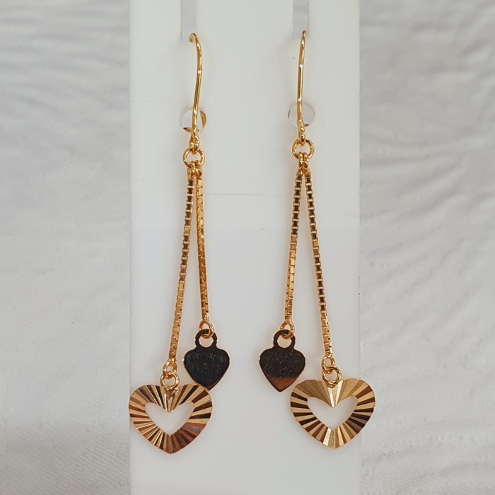 Jual Anting koncer double love emas 70% 700 70 % | Shopee Indonesia