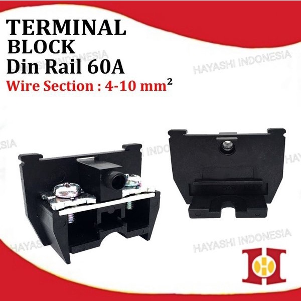 Jual Terminal Block Blok Din Rail Konektor Kabel 600V TBC 10 30 60 100A | Shopee Indonesia