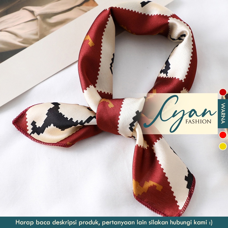 Jual "Pixy" 50x50 cm Mini scarf, Scarf Leher, Scarf Tas, Bahan Silk ...