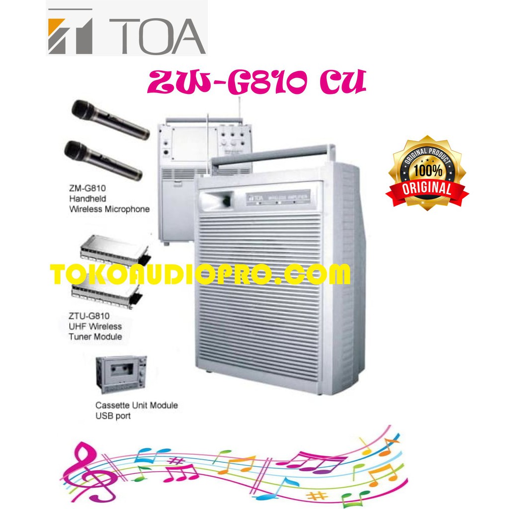 Jual Speaker Portable Toa ZWG810CU Wireless Portable Speaker Original ...