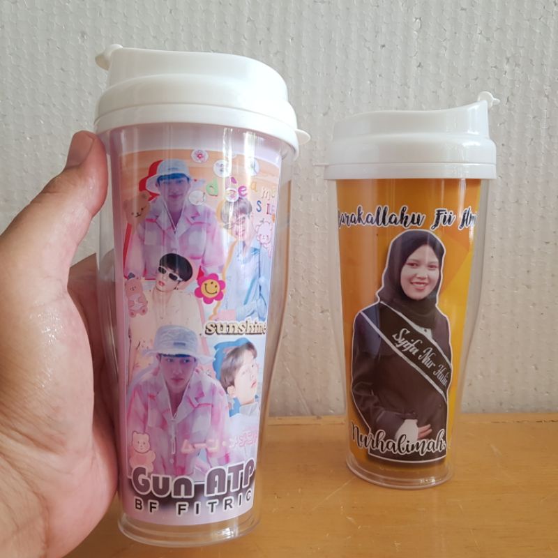 Jual Tumbler Custom PUTIH Plastik Premium Murah Meriah | Tumbler Custom ...