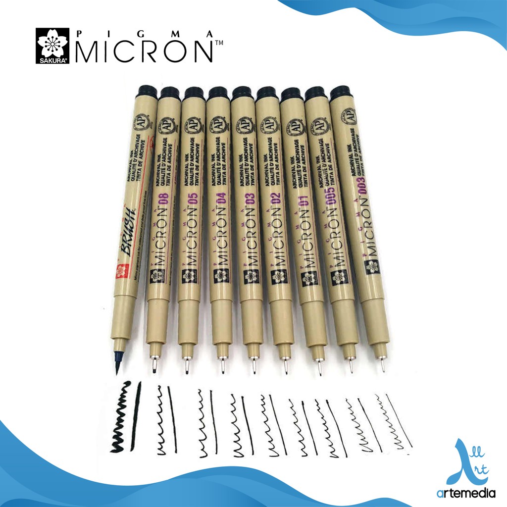 Jual Sakura Pigma Micron Drawing Pen Set 9 Pigment Ink | Shopee Indonesia