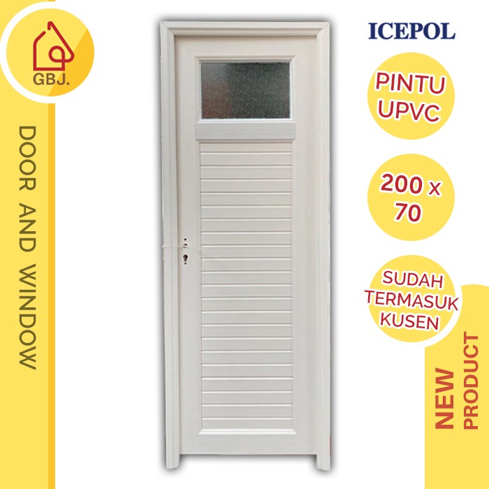 Jual Pintu Pvc - Pintu Kamar Mandi Upvc 200 X 70 + Handle Pintu + Kusen ...