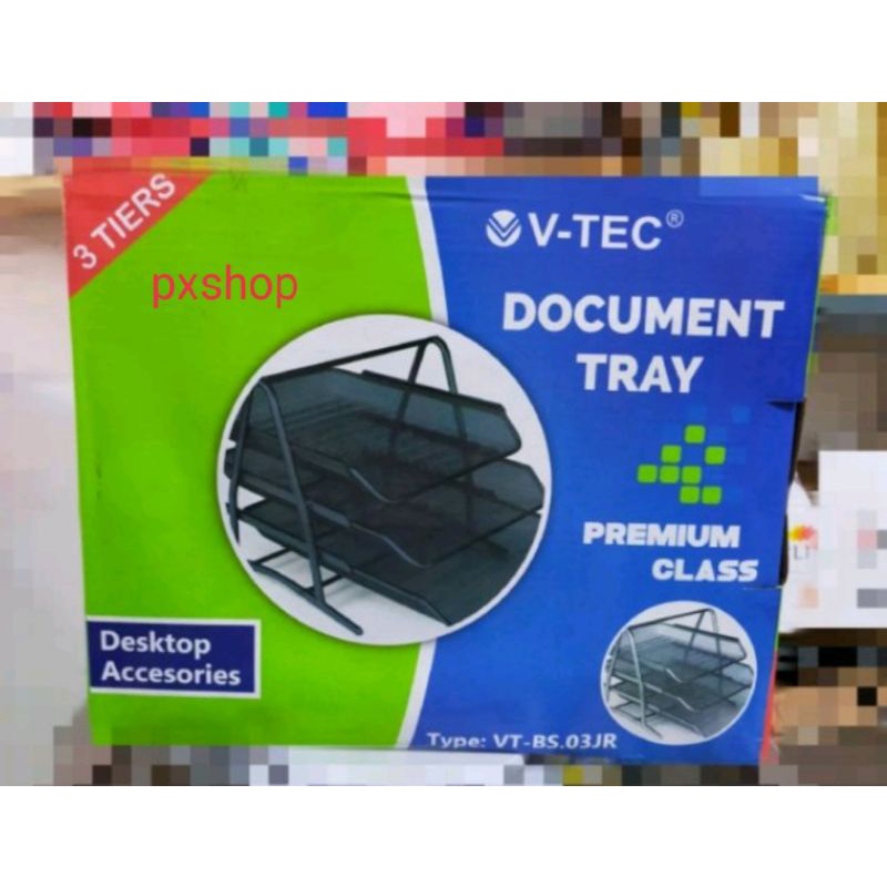 Jual Rak Surat/Document Tray/Tray Besi 3 susun V-Tec | Shopee Indonesia