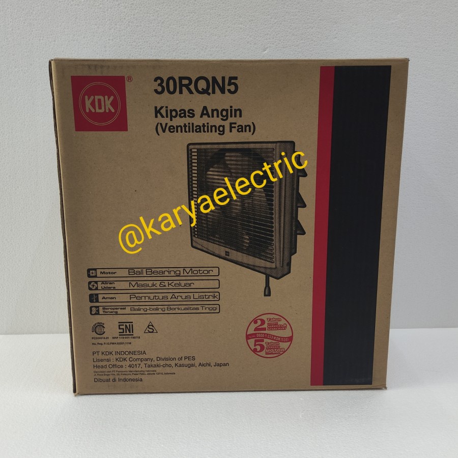 Jual KDK EXHAUST FAN HEXOS DINDING 12" 30RQN GARANSI | Shopee Indonesia