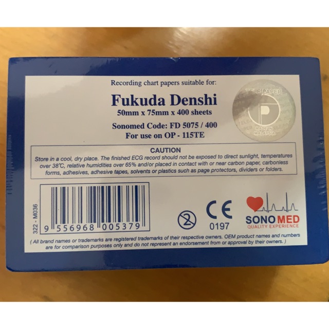 Jual Kertas ekg fukuda / OP-115TE / 50mm x 75mm x 400 / kertas ekg ...