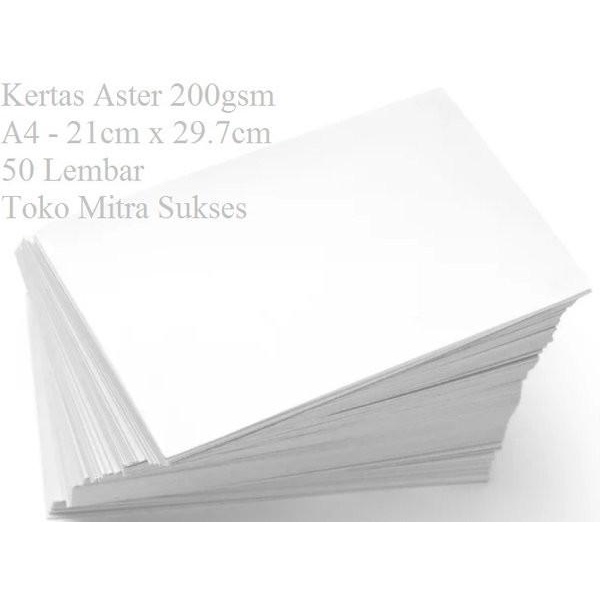 Jual Kertas Fax | Bl Kertas Aster 200Gsm A4 Isi 50 Lembar Kualitas ...
