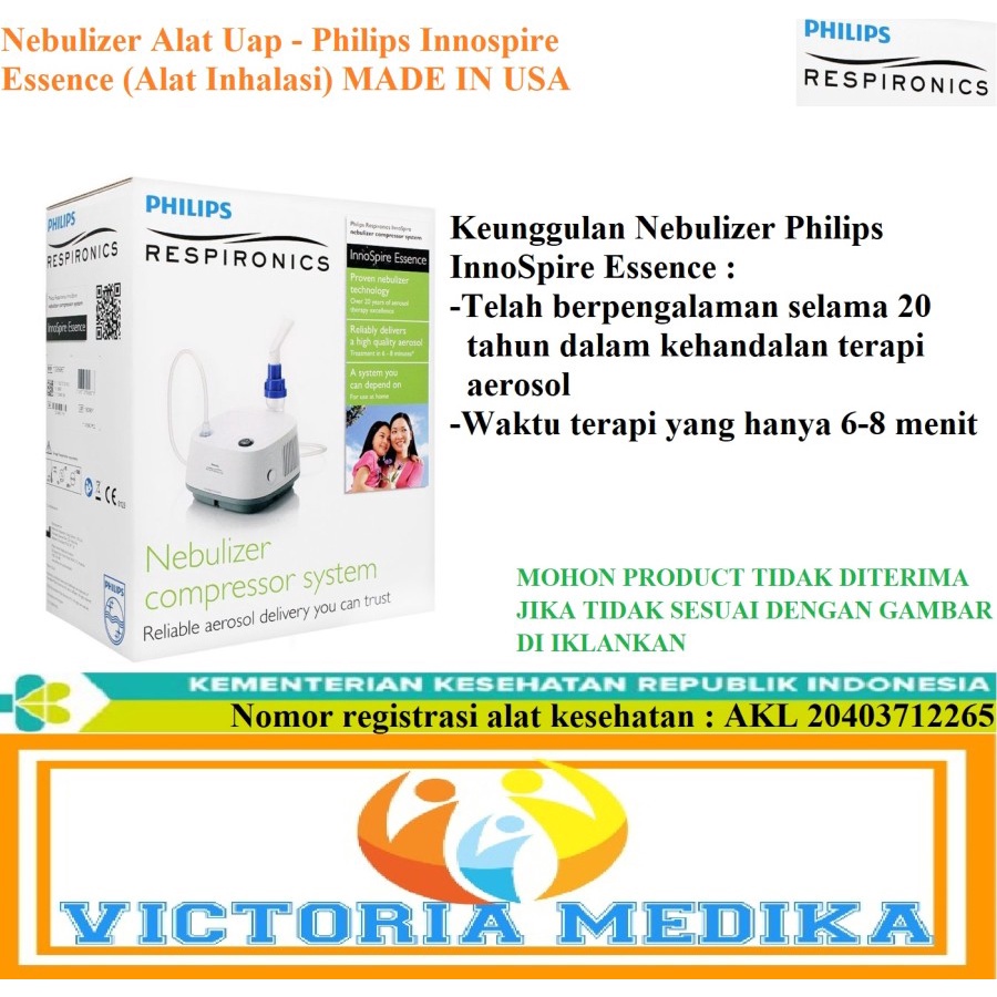 Jual PHILIPS Nebulizer Respironics InnoSpire Essence / Home Nebulizer ...