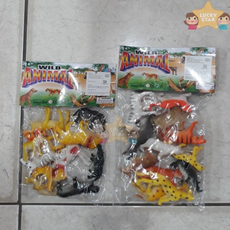 Jual Mainan Anak Figure Set Wild Animal Binatang Safari Liar Kecil A588 ...