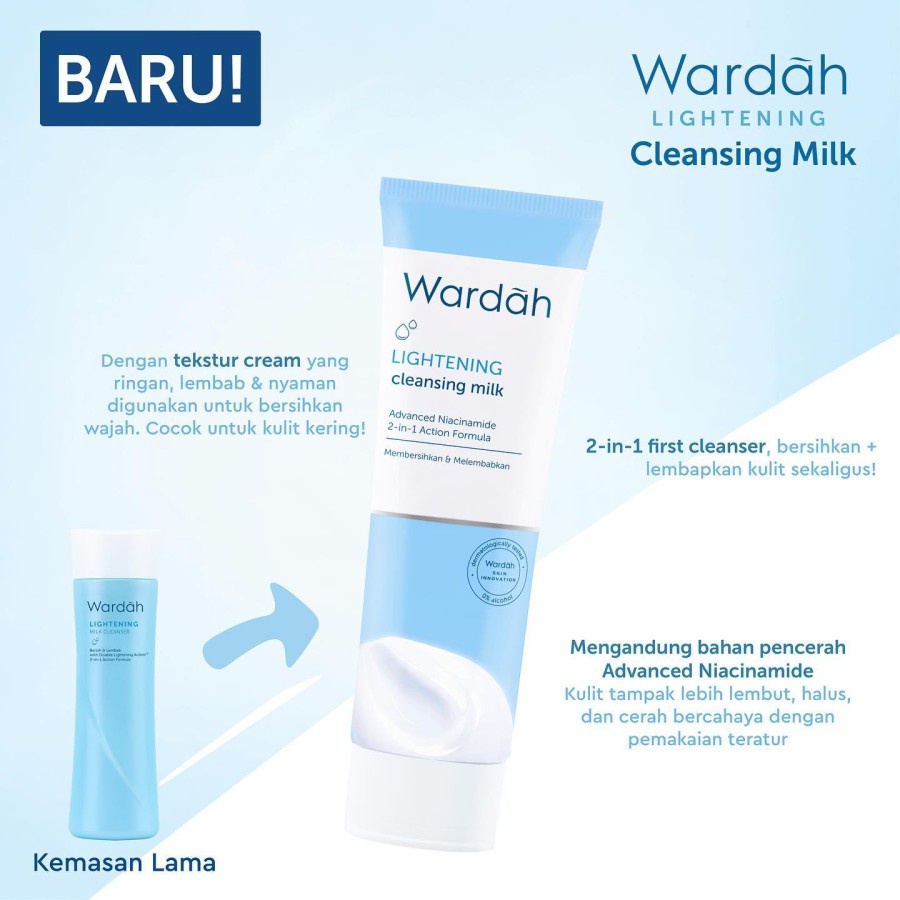 Jual Wardah Lightening Cleansing Milk 100 ml - Milk Cleanser Sabun ...