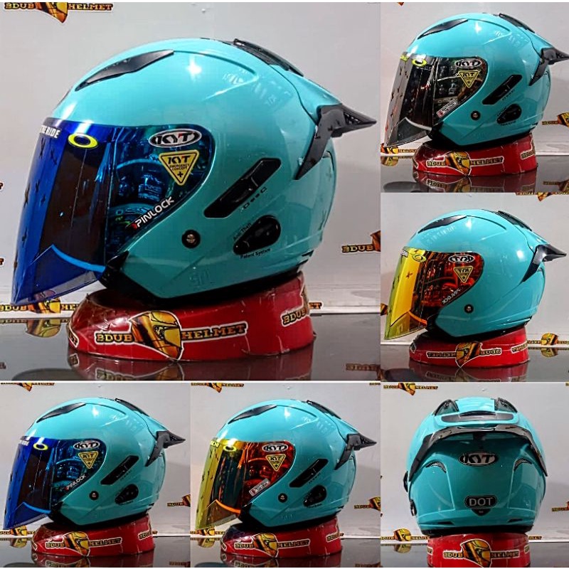 Jual Helm half face kyt galaxy solid ice tosca original helm/paket ...