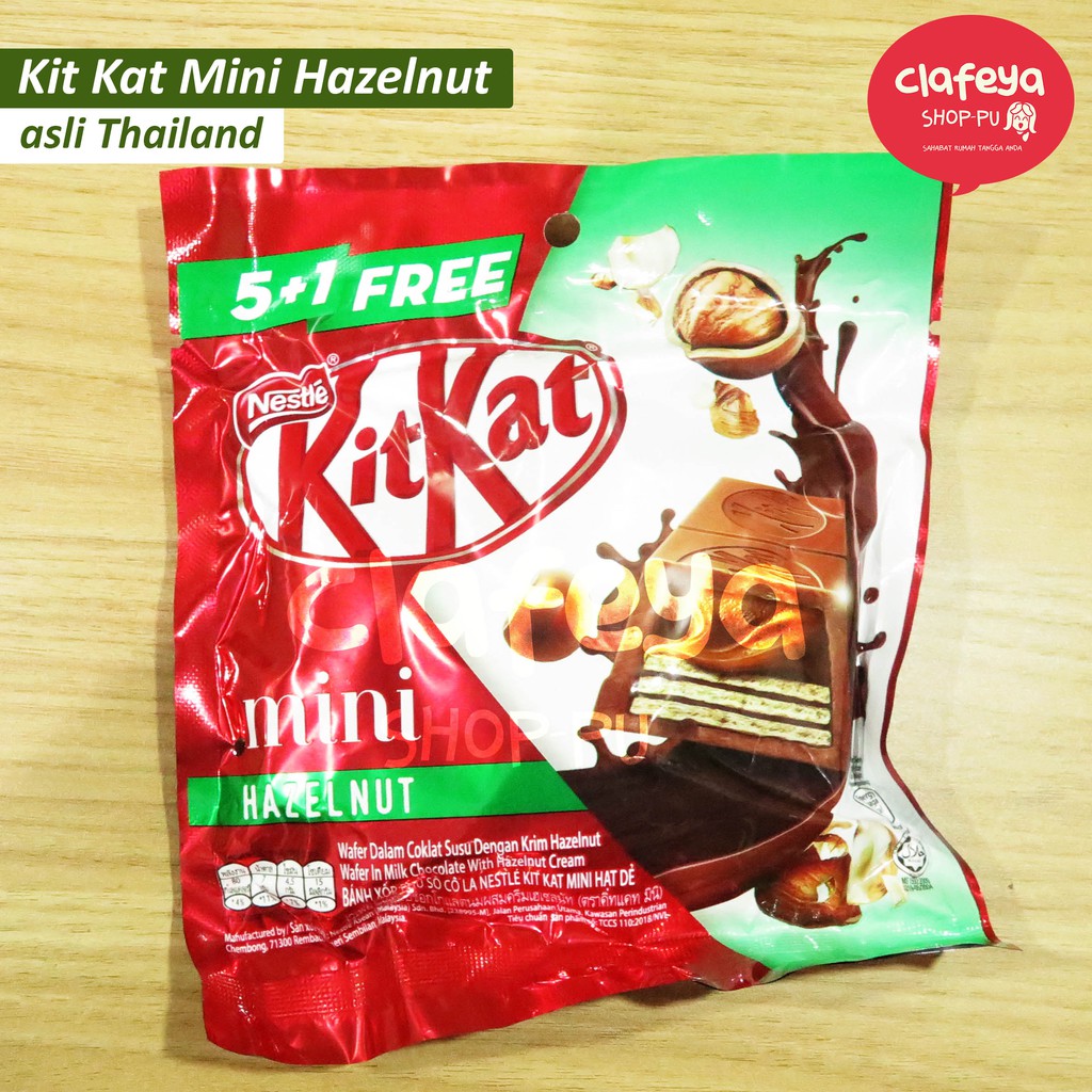Jual Kitkat Mini Hazelnut isi 5+1 asli Thailand | Shopee Indonesia