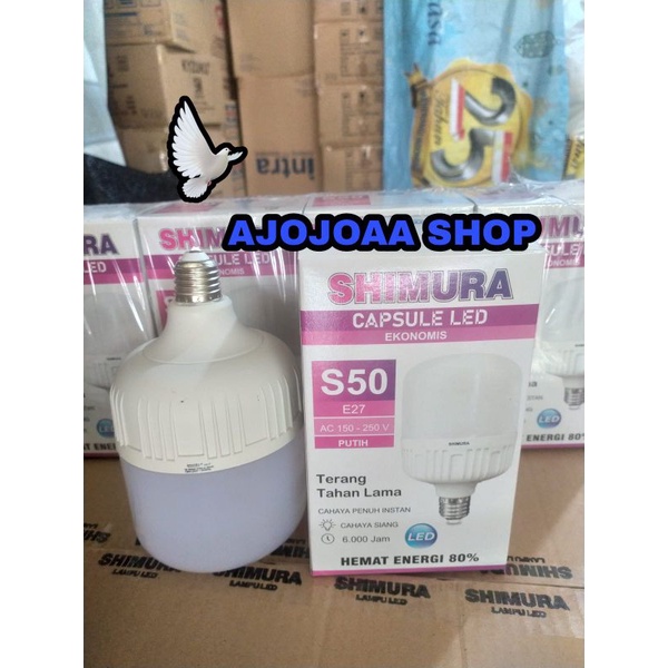 Jual Bohlam Lampu LED Kapsul 50 Watt Shimura Cahaya Putih | Shopee Indonesia