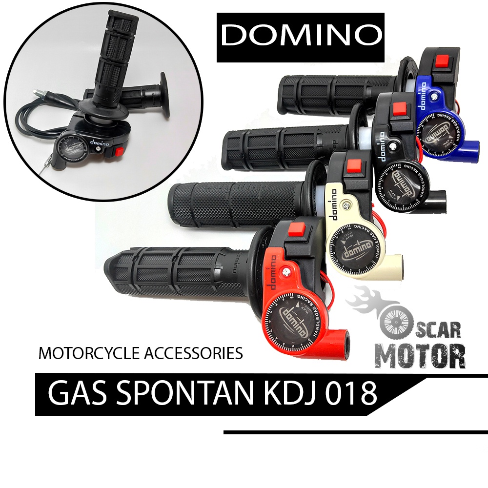 Jual Gas Spontan Domino Set KDJ 18 Warna 1 Kabel Plus Tombol Starter Dan Handgrip Universal ...