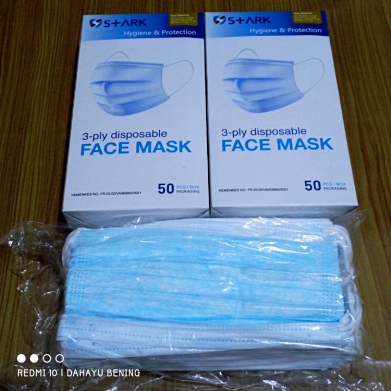 Jual Masker 3 ply Warna Biru isi 50 pcs | Shopee Indonesia