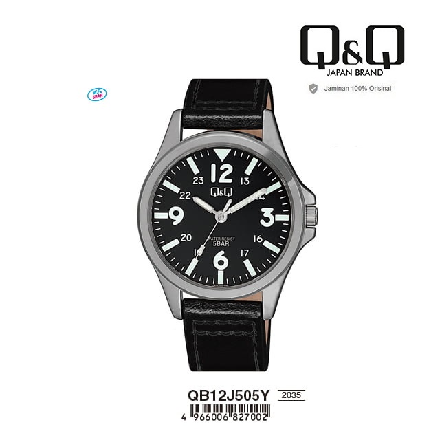 Jual Q&Q QNQ QQ ORIGINAL ANALOG WATCH JAM TANGAN PRIA TALI KULIT QB12 QB12J QB12J505Y | Shopee ...