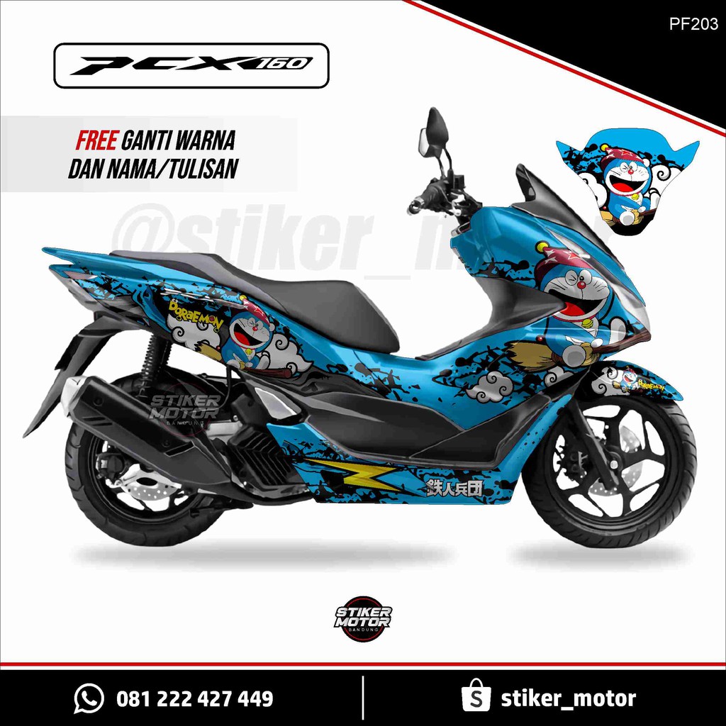 Jual Decal pcx new 160 doraemon / stiker pcx / fullbody / striping pcx ...