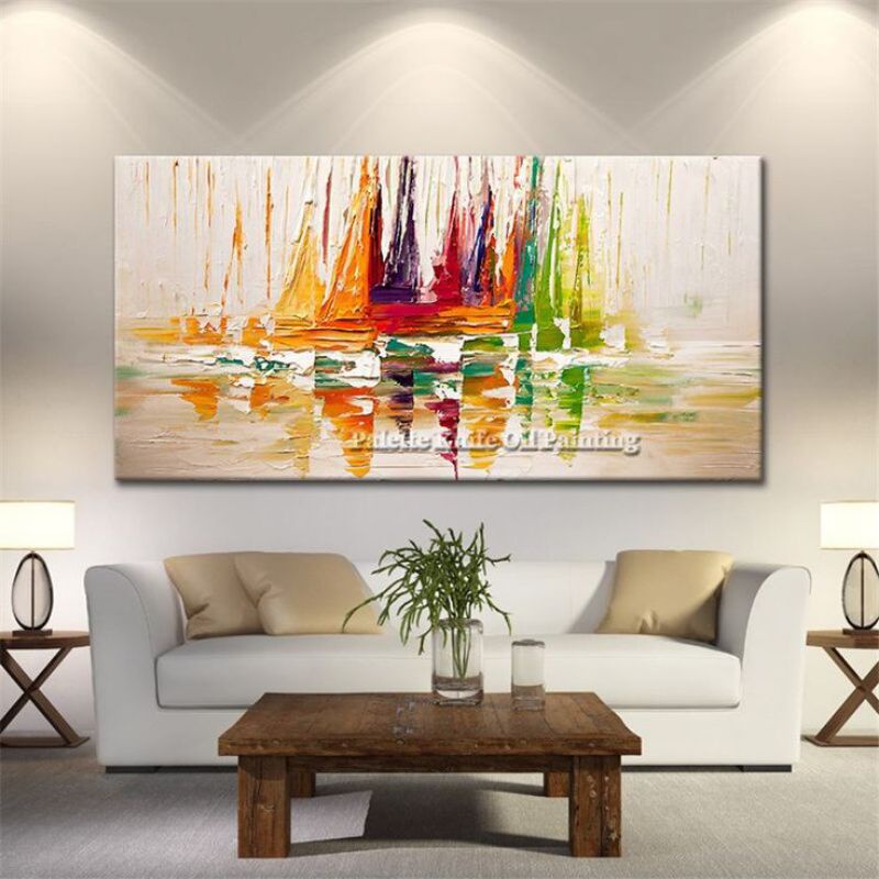 Jual hiasan dinding abstrak perahu layar wall art modern | Shopee Indonesia