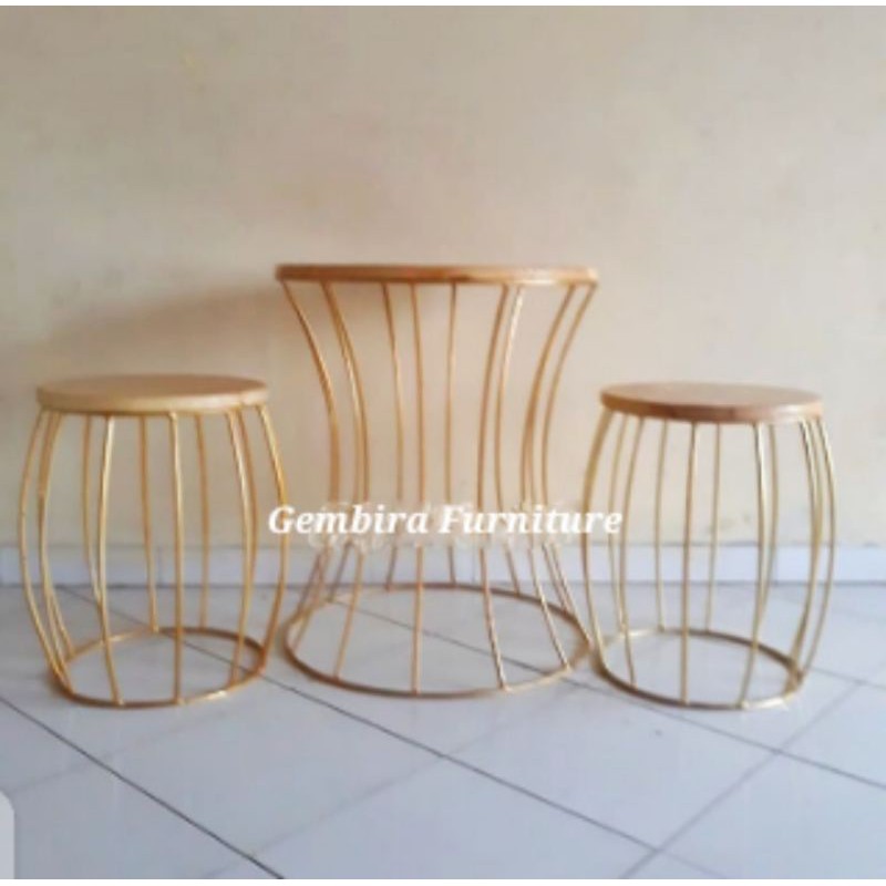 Jual Meja stool kursi tamu teras cafe restoran custom industri besi ...