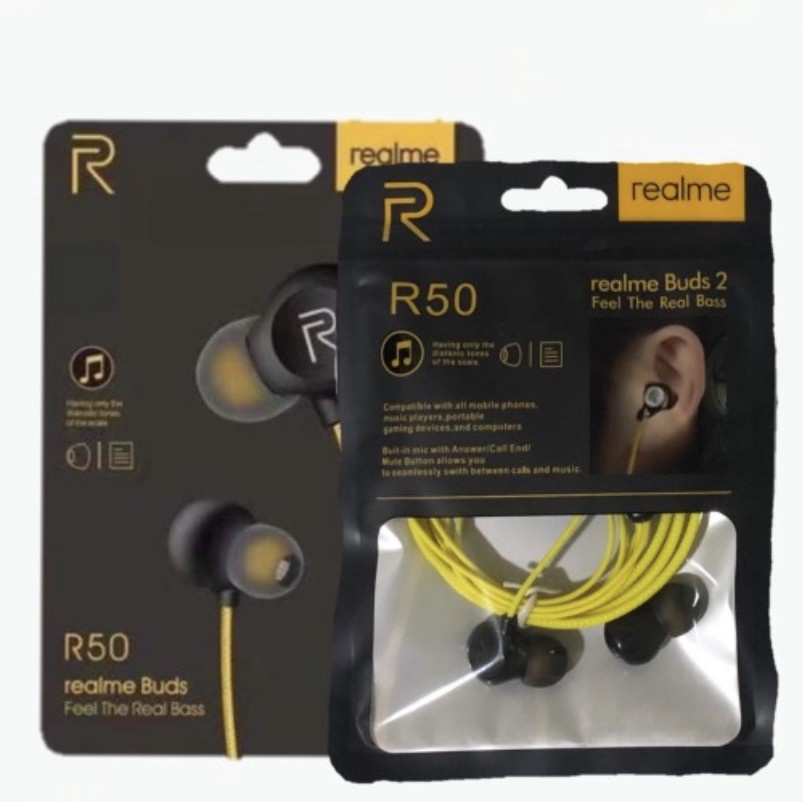 Jual HEADSET EARPHONE HANDSFREE HF REALME ORIGINAL R50 BUDS 2 ULTRA ...
