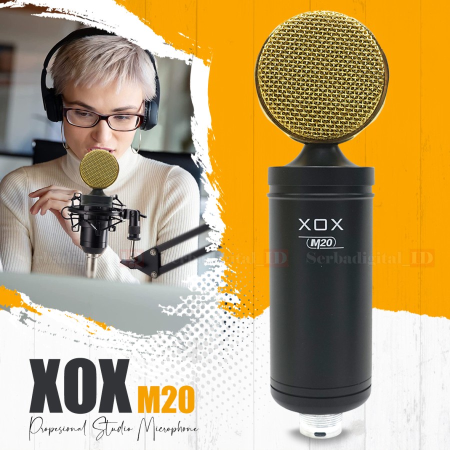 Jual Mic XOX M20 Microphone Condenser Profesional For Potcast, Vocal ...