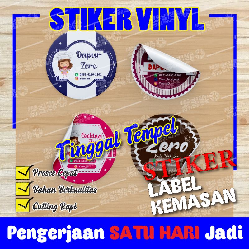 Jual CETAK STIKER LABEL VINYL GLOSSY, / STICKER LABEL KEMASAN / STIKER ...