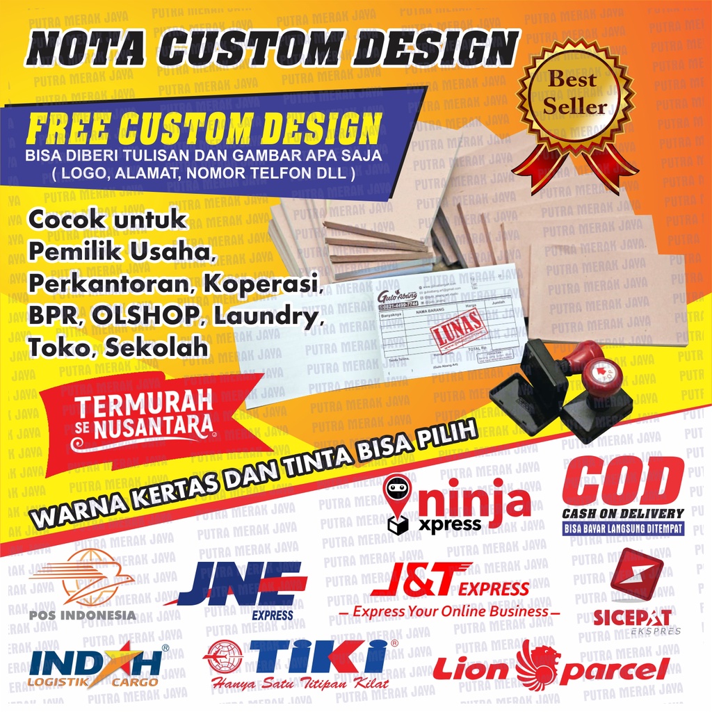 Jual Nota Kontan / Kwitansi Laundry Rumah Toko Olshop Lucu 1 Warna Free ...