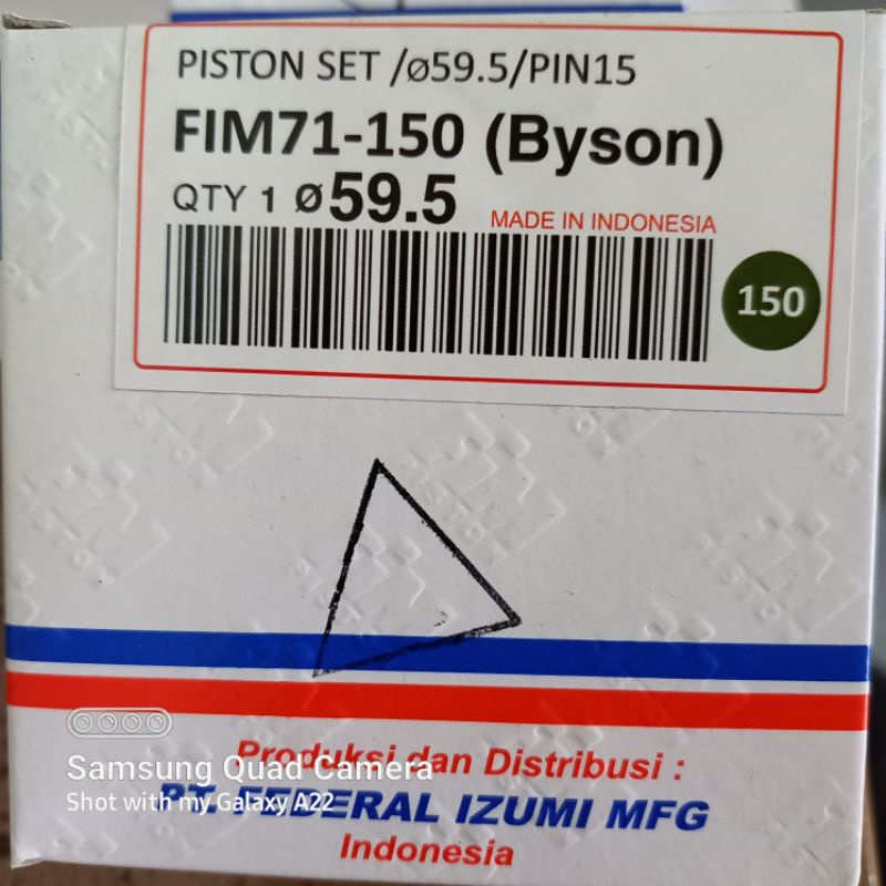 Jual piston set FIM 71 original 100% byson std 50 100 150 200 seher ...
