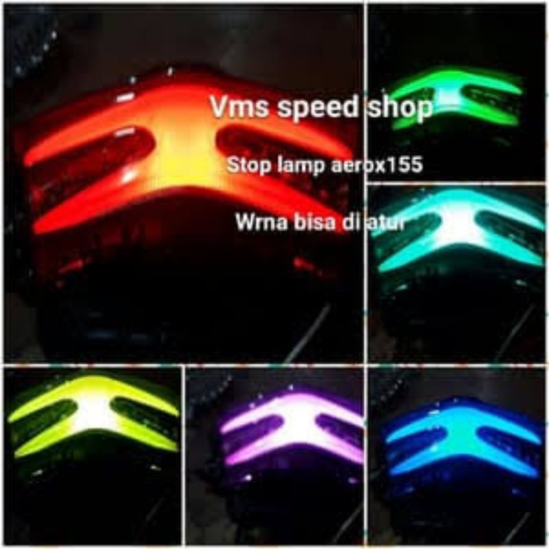 Jual stoplamp led 3 in 1 lampu stop rem belakang aerox 155 mika smoke ...