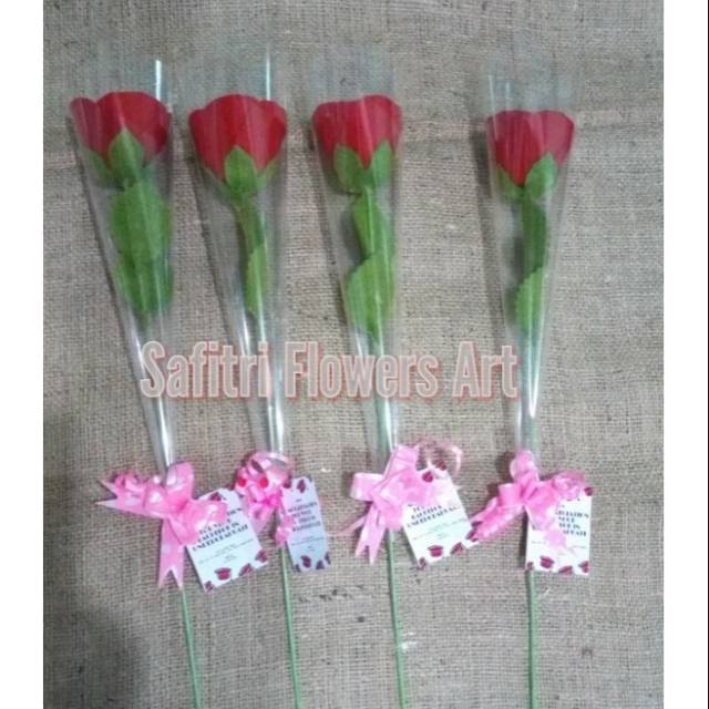 Jual Bunga Flanel Pertangkai + Plastik Kaca/Sovenir Pernikahan/Special ...