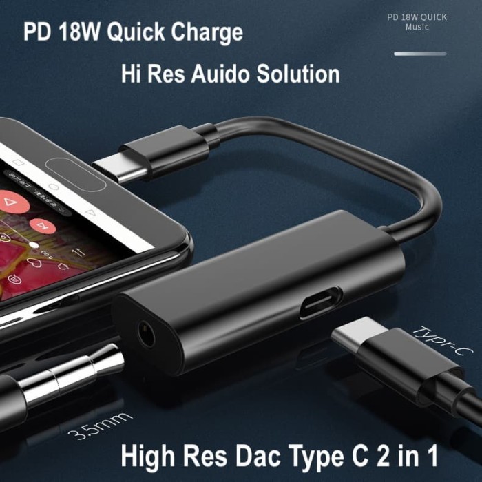 Jual Realtek ALC4050 32 Bits DAC Type C To 3.5mm With PD Fast Charge 2 ...