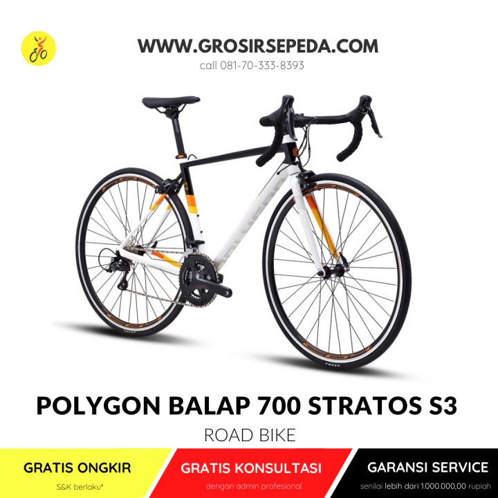 Jual Sepeda balap POLYGON 700 STRATOS S3 original bergaransi premium ...