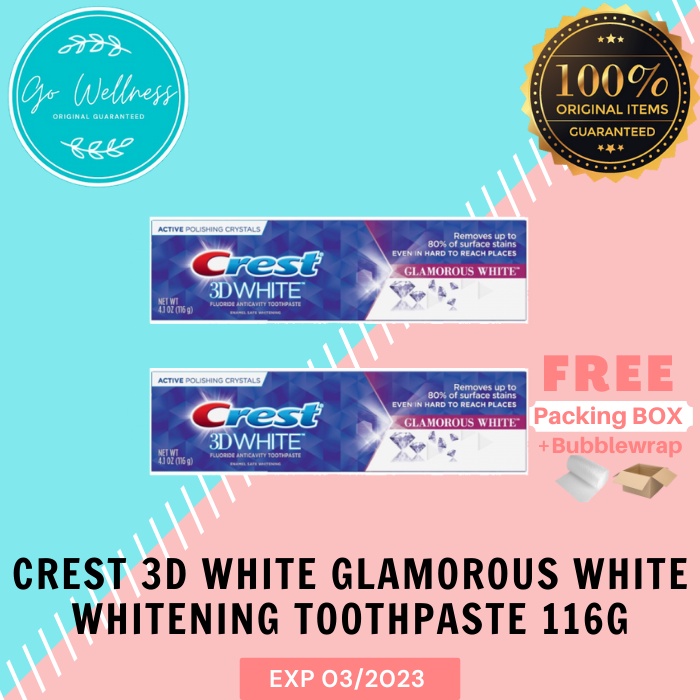 Jual Crest 3D White Glamorous White Whitening Toothpaste 116g | Shopee ...