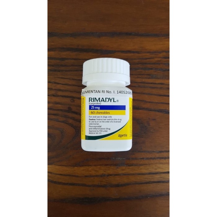 Jual Rimadyl 25mg 60 Tablet Obat Nyeri dan Anti Radang Untuk Anjing ...