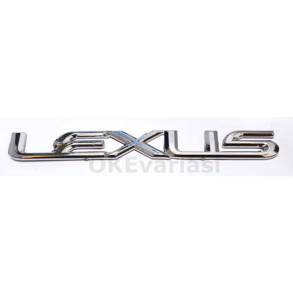 Jual Emblem Mobil Tulisan LEXUS / Warna Chrome / Ukuran 19 x 2.5 CM ...