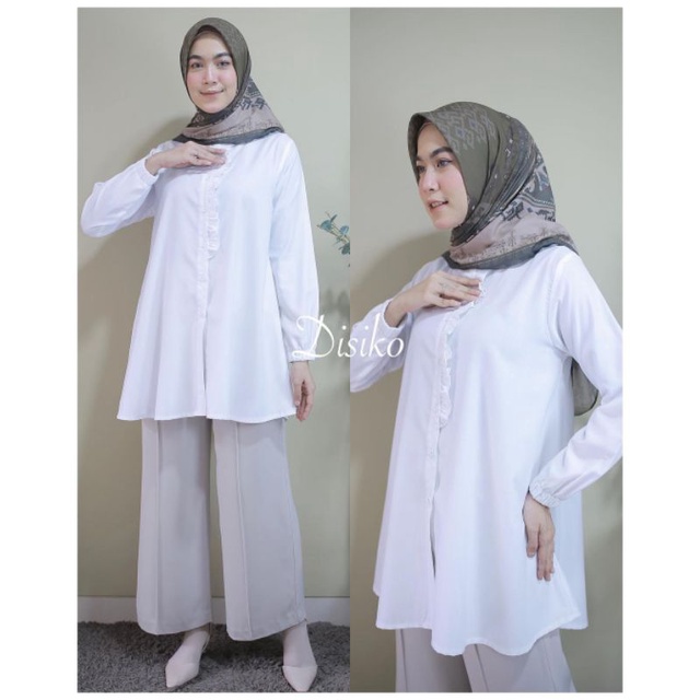 Jual Lala Blouse Baju Atasan Wanita Putih Muslim Kerja Kantor Terbaru ...