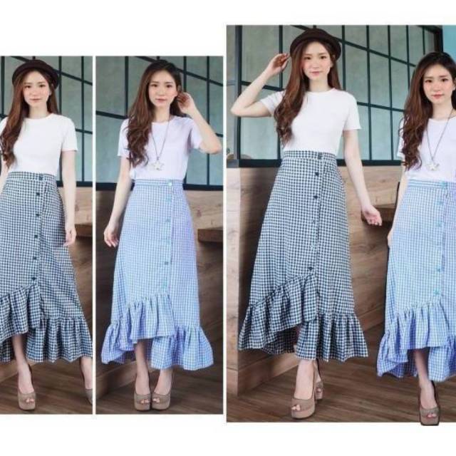 Jual Rok Panjang Ruffle | Shopee Indonesia