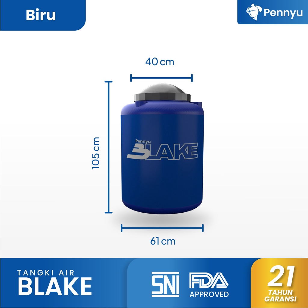 Jual PENNYU Tandon / Tangki / Toren Air BLAKE Series Kapasitas 225 ...