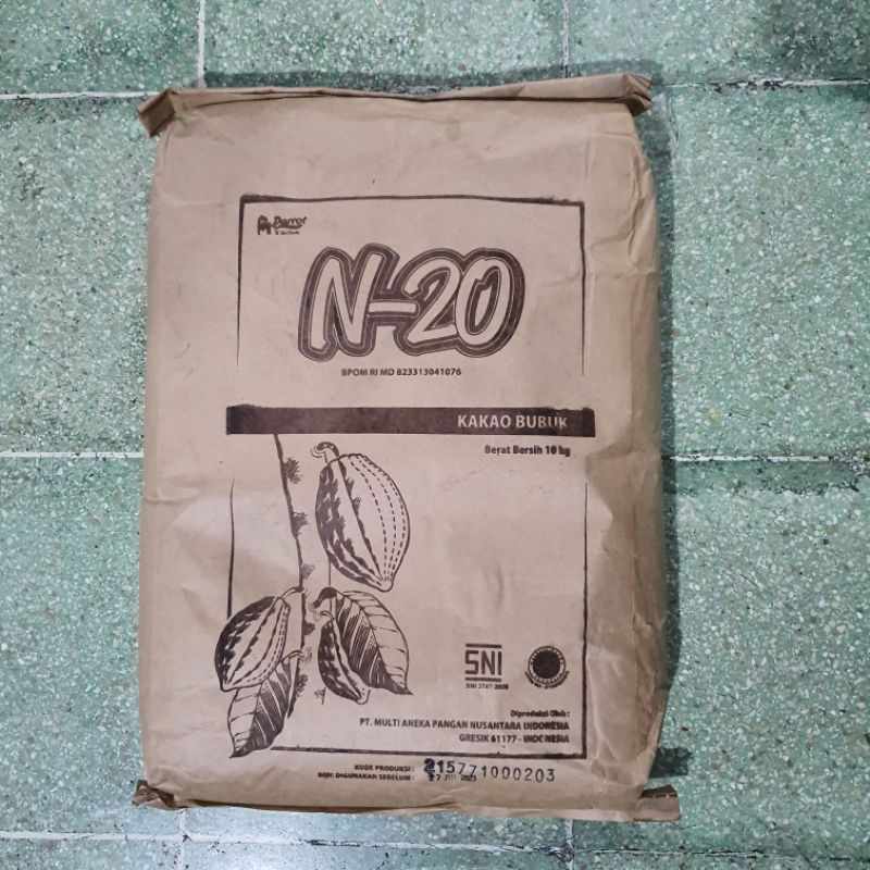 Jual Cocoa Powder Ekonomis Parrot N-20 kemasan Zak 10 Kg Cokelat Bubuk ...