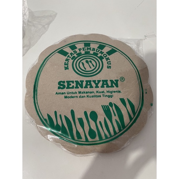 Jual Kertas nasi bulat / Kertas pembungkus makanan bulat senayan/maskot ...