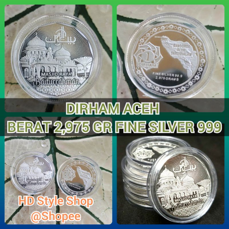 Jual DIRHAM ACEH BAITURRAHMAN/KOIN PERAK/1 PERAK/1 DIRHAM BUKAN WAKALA ...