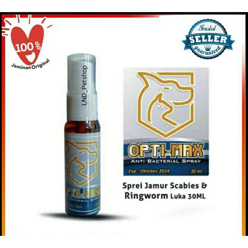 Jual OPTIMAX ANTI BACTERIAL SPRAY 30ML obat JAMUR SCABIES kucing anjing ...
