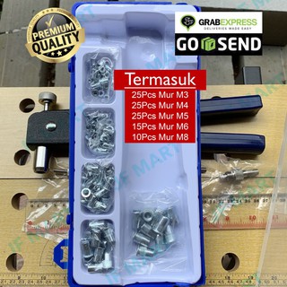 Jual Tang Rivet Nut 5 Ukuran Ring Rivette & 100Pcs Mur | Shopee Indonesia